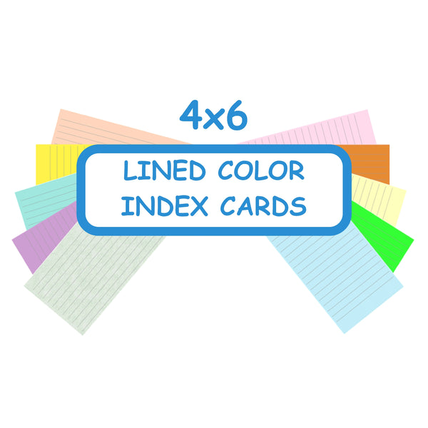 4 x 6 Index Cards Lined – Colonial Cards